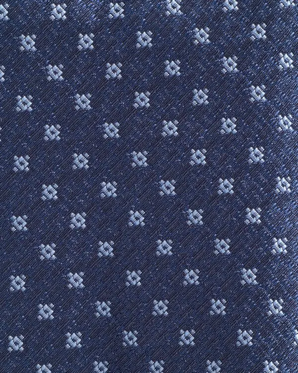 Canali Silk Classic Star Tie - Navy