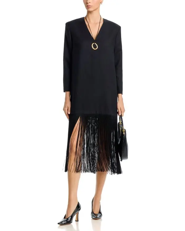 BY MALENE BIRGER Mella Drop Waist Fringe Dress