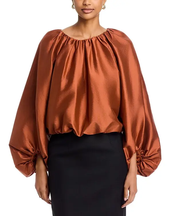 BY MALENE BIRGER Semara Silk Blouse - Brick