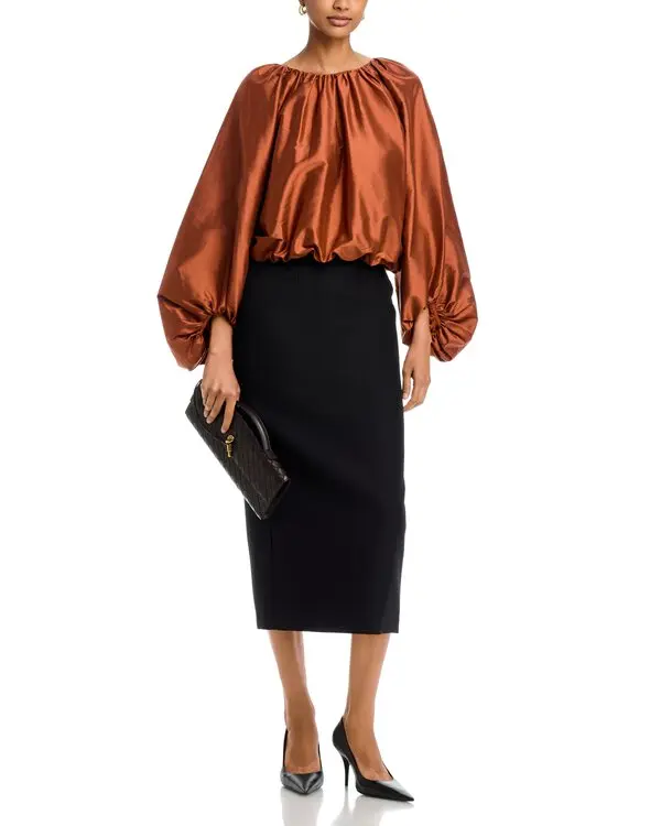 BY MALENE BIRGER Semara Silk Blouse - Brick
