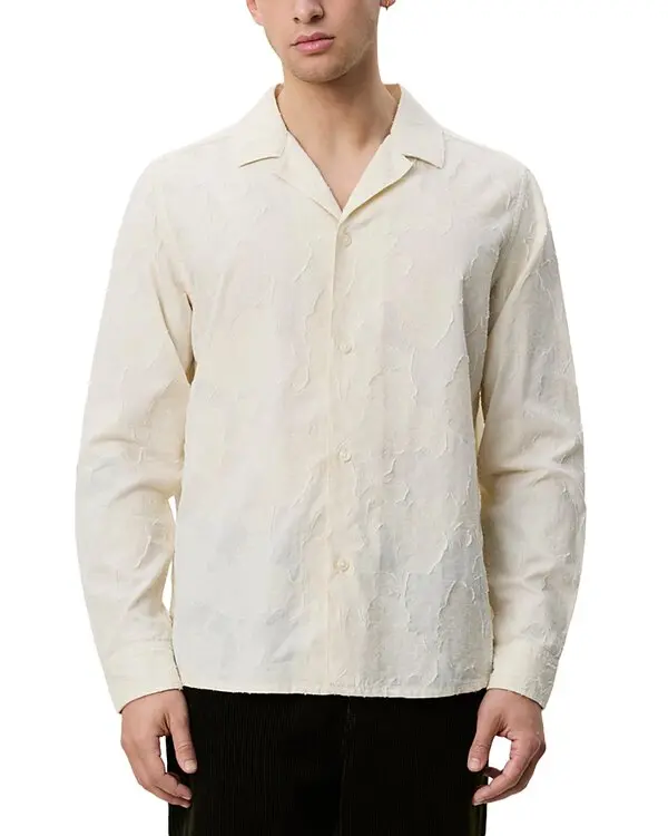 LES DEUX Loose Fit Flower Jacquard Shirt