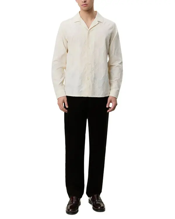 LES DEUX Loose Fit Flower Jacquard Shirt