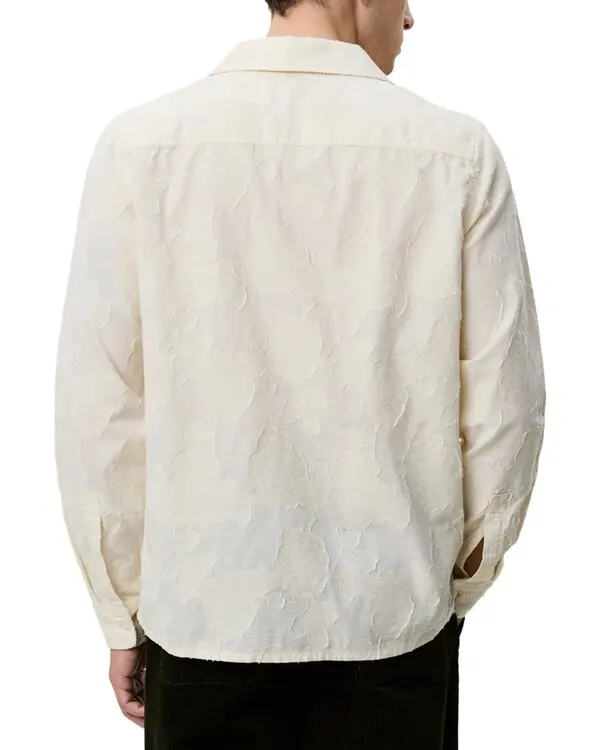 LES DEUX Loose Fit Flower Jacquard Shirt