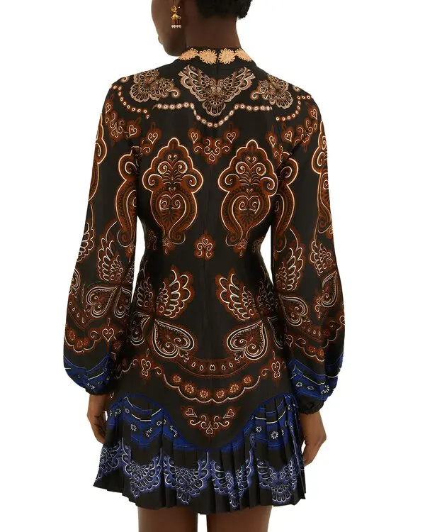 Farm Rio Nicole Mock Neck Mini Dress
