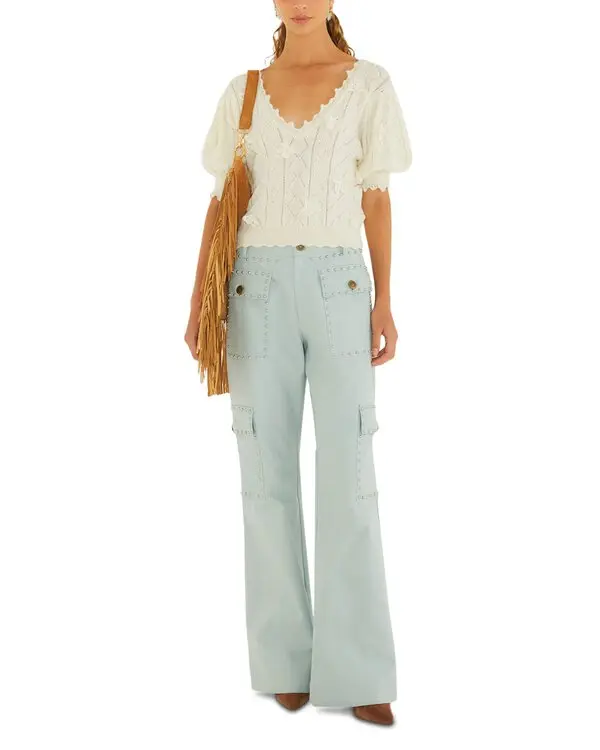 Farm Rio Richelieu V Neck Sweater