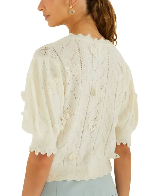 Farm Rio Richelieu V Neck Sweater