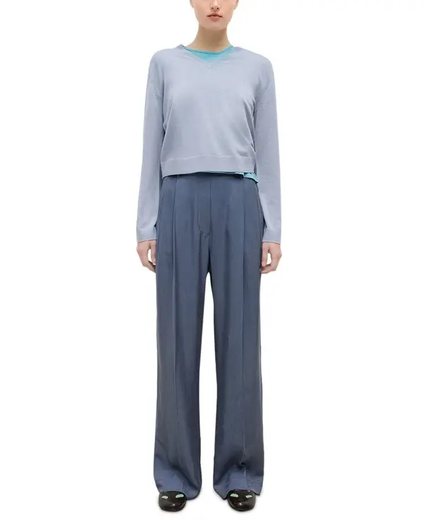 LESET James V Neck Merino Wool Sweater
