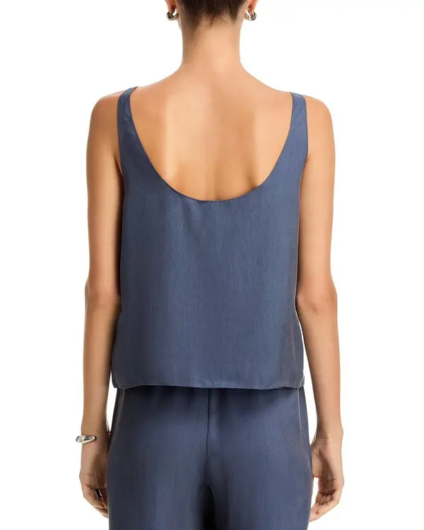 LESET Kim Scoop Tank - Denim