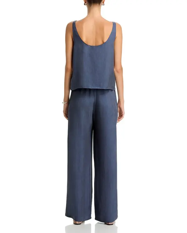 LESET Kim Scoop Tank - Denim