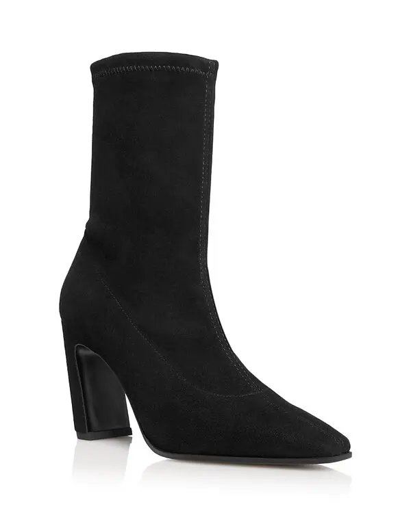 STUART WEITZMAN Stassi Stretch Suede Ankle Boots