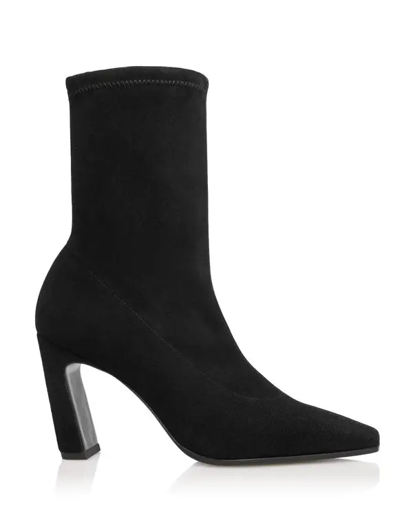 STUART WEITZMAN Stassi Stretch Suede Ankle Boots