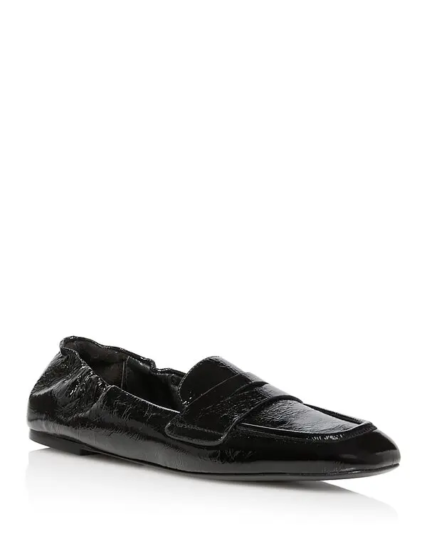 STUART WEITZMAN Bryant Patent Leather Loafers - Black
