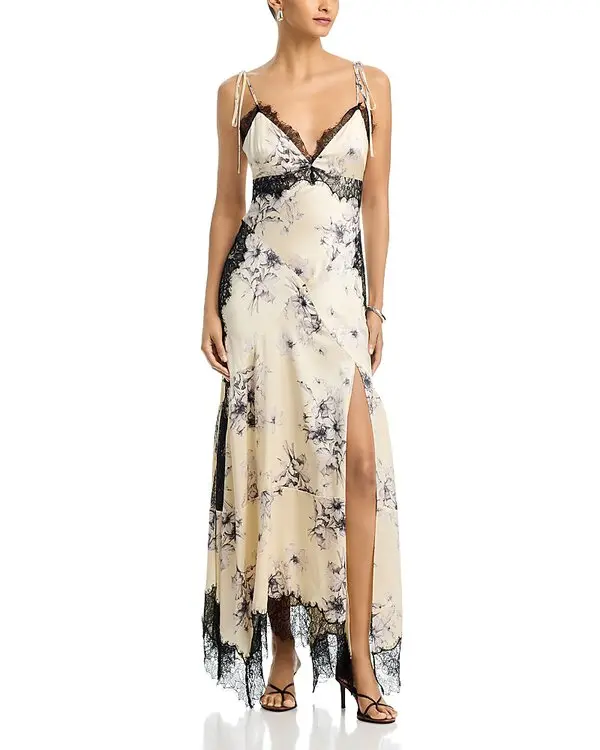 Cinq À Sept Handsketched Floral Jett Dress