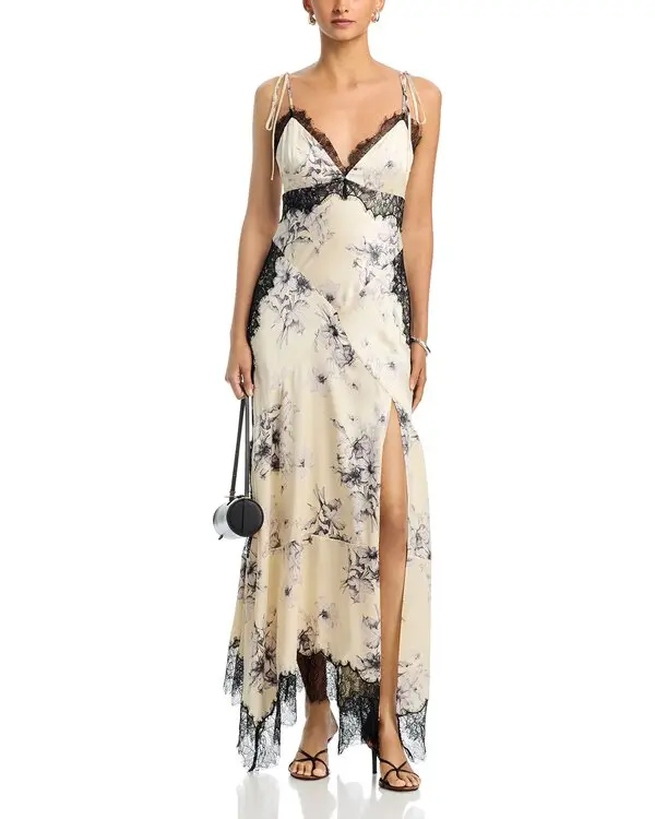 Cinq À Sept Handsketched Floral Jett Dress
