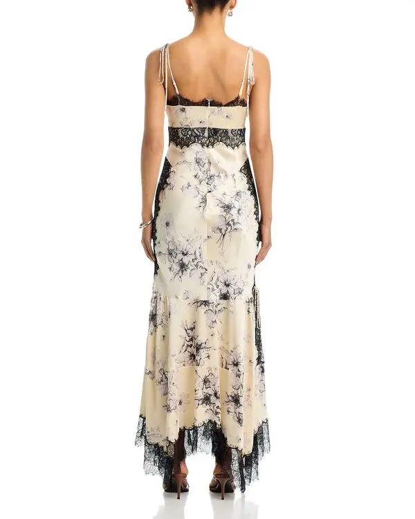 Cinq À Sept Handsketched Floral Jett Dress