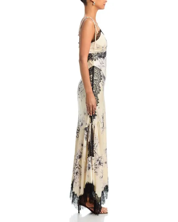 Cinq À Sept Handsketched Floral Jett Dress