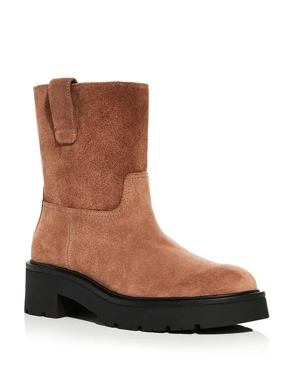STUART WEITZMAN Ren Suede Ankle Boots - Cigar