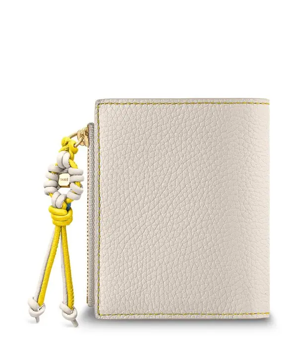 MAISON DE SABRE Bloom Collection Small Leather Bifold Wallet - Foam Daisy