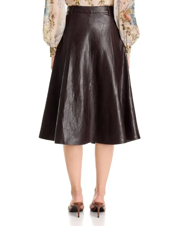 Kobi Halperin Ellen Faux Leather Midi Skirt