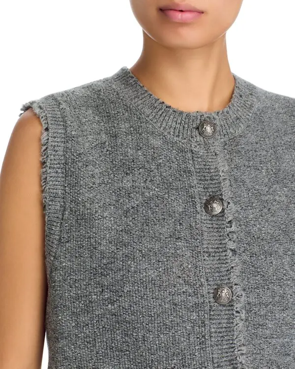 Kobi Halperin Lilah Sleeveless Button-front Sweater - Grey