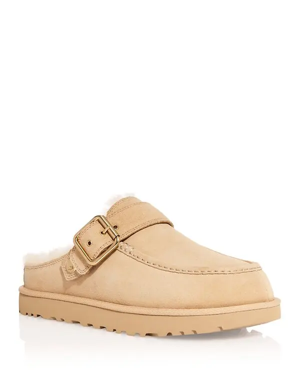 UGG Goldenstar Evelina Suede Clog Slippers - Sandcastle