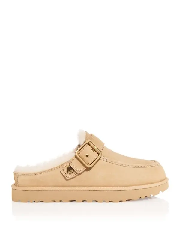 UGG Goldenstar Evelina Suede Clog Slippers - Sandcastle