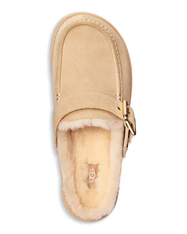 UGG Goldenstar Evelina Suede Clog Slippers - Sandcastle