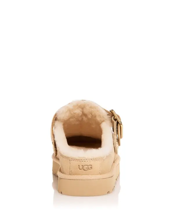 UGG Goldenstar Evelina Suede Clog Slippers - Sandcastle