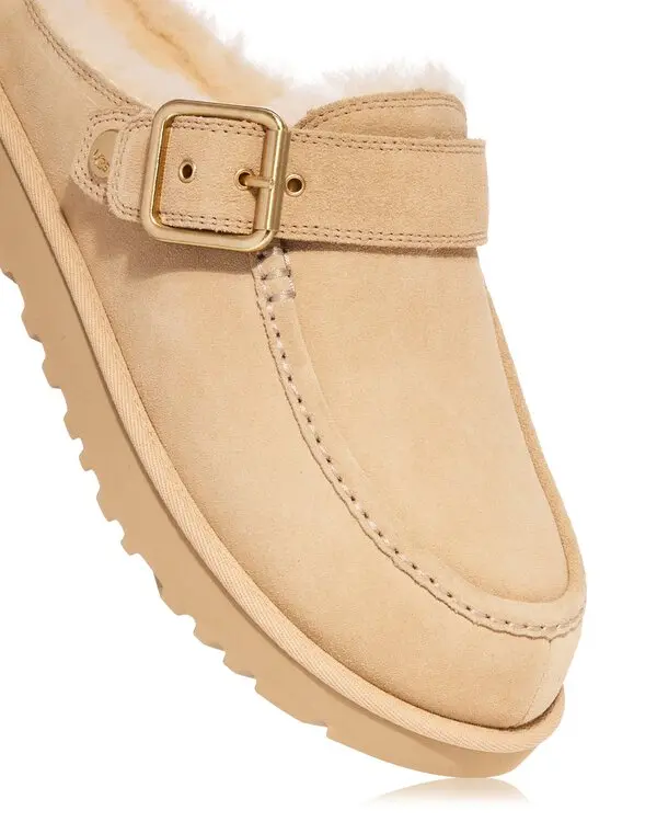 UGG Goldenstar Evelina Suede Clog Slippers - Sandcastle