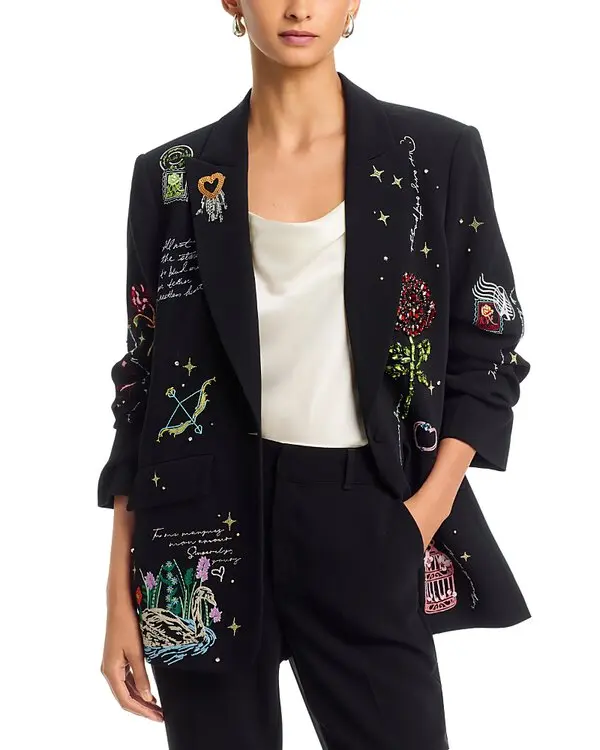 Cinq À Sept Starry Scribbles Kelsa Blazer - Black Multi