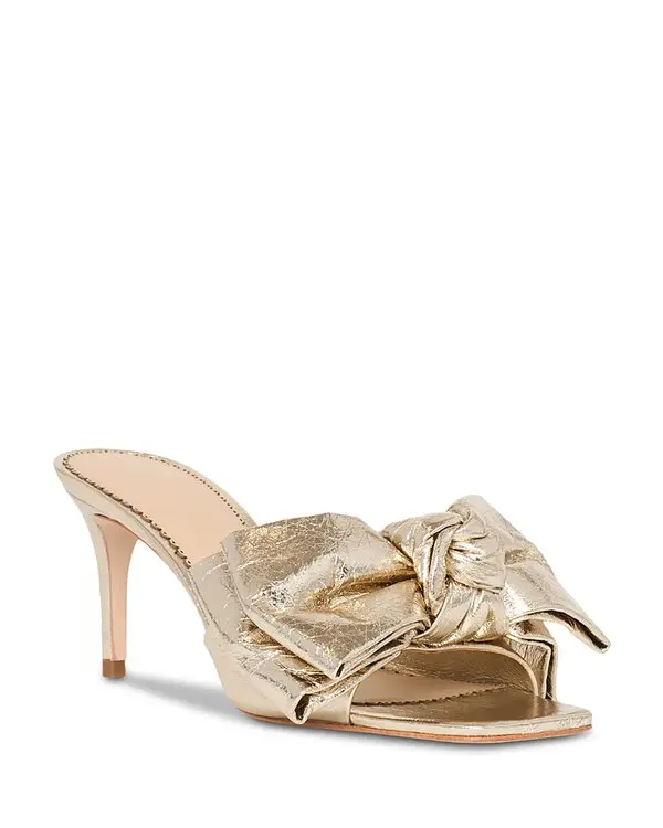 Cinq À Sept Felicity Metallic Bow Slides