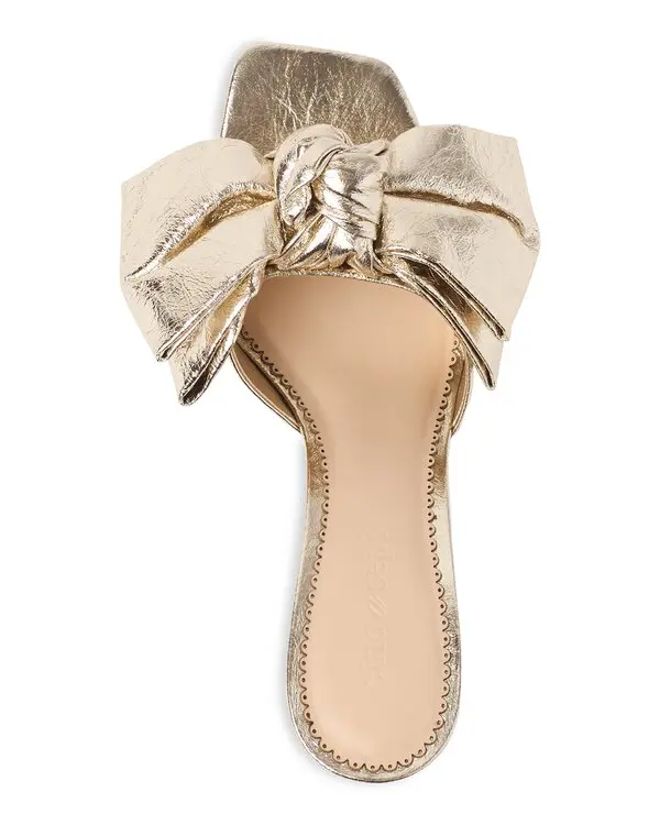 Cinq À Sept Felicity Metallic Bow Slides
