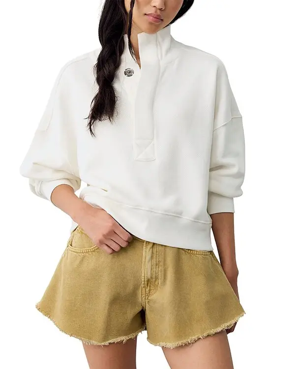 Free People Timeless Cotton Pullover - Clean Ivory