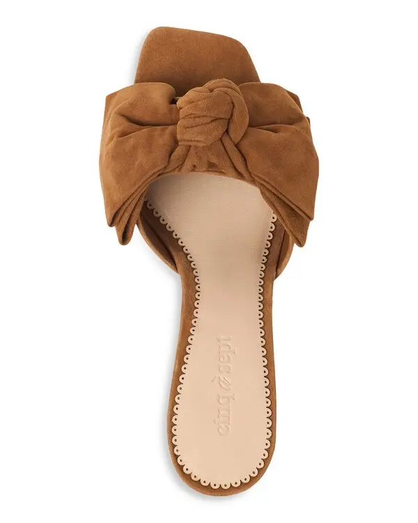 Cinq À Sept Felicity Suede Bow Slides