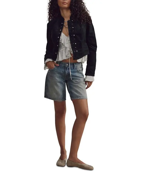 Free People Layered Cotton Blend Blazer