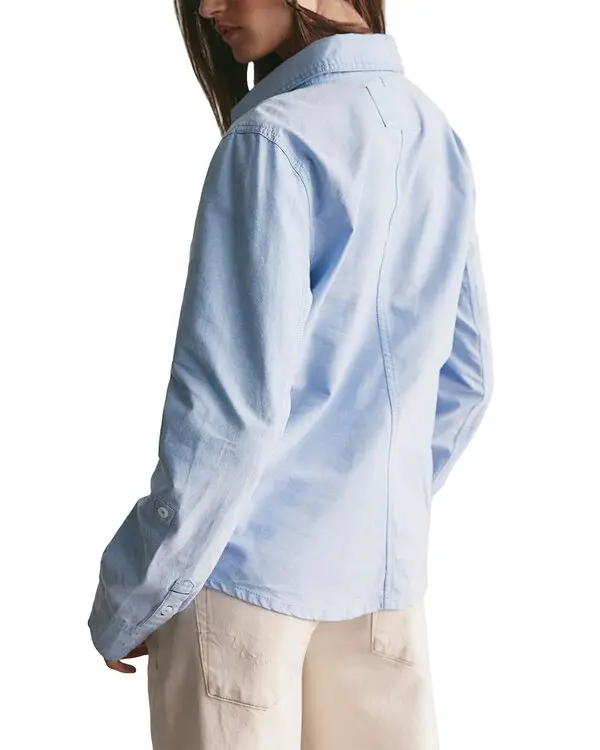 Free People Benny Slim Cotton Oxford Shirt