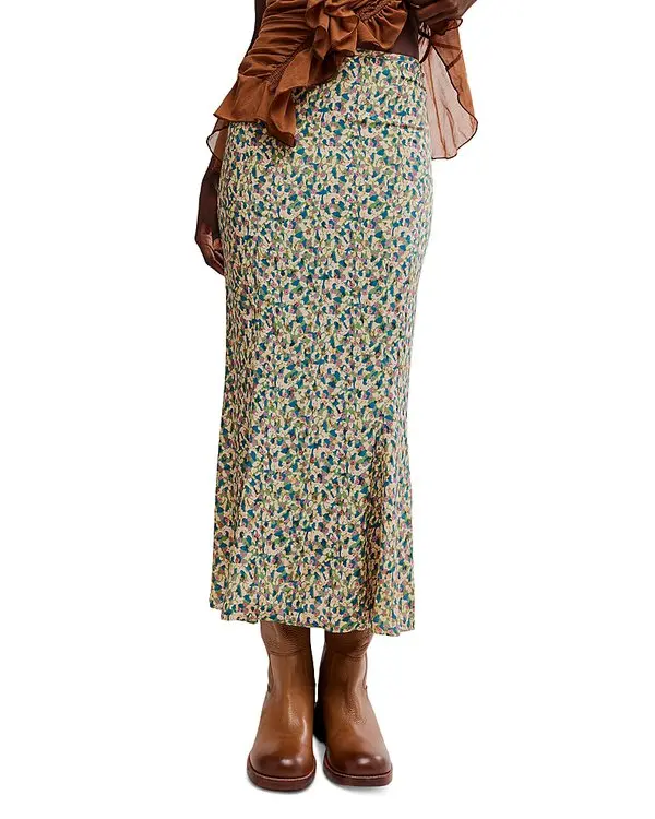 Free People Bonita Printed Maxi Skirt - Lilypad Combo