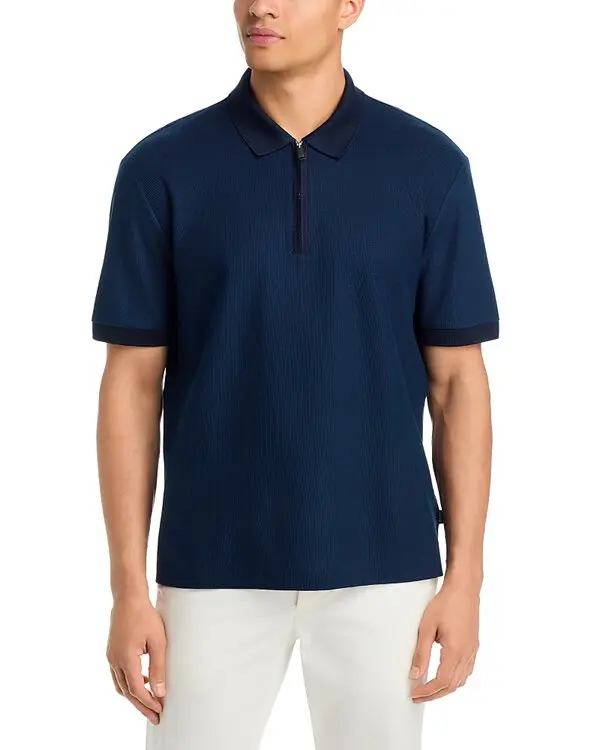 BOSS H-pei Jersey Cotton Polo Shirt - Dark Blue