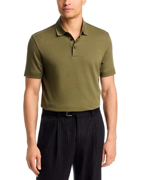 BOSS H-pack Three Button Jersey Polo Shirt - Open Green