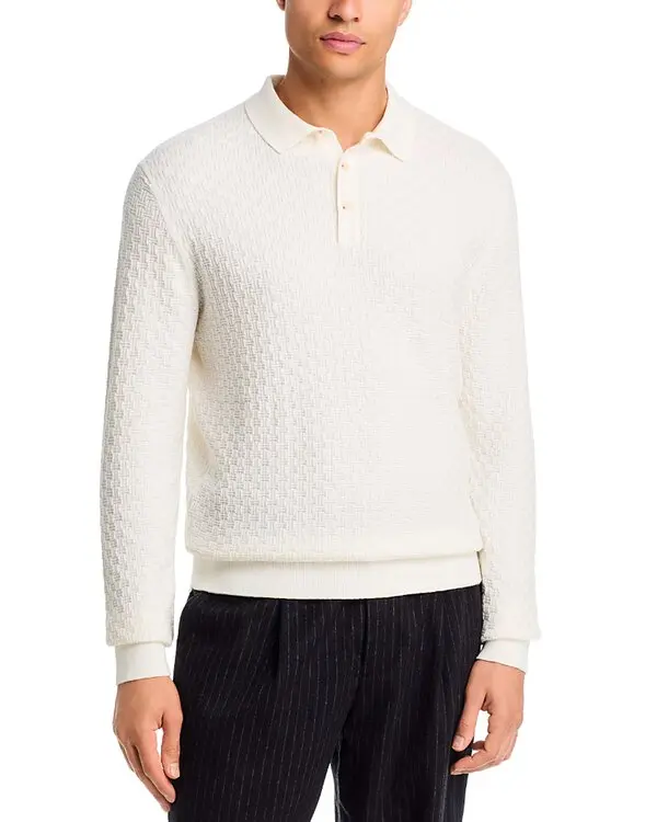BOSS Luigi Knitwear Cotton Sweater - Open White
