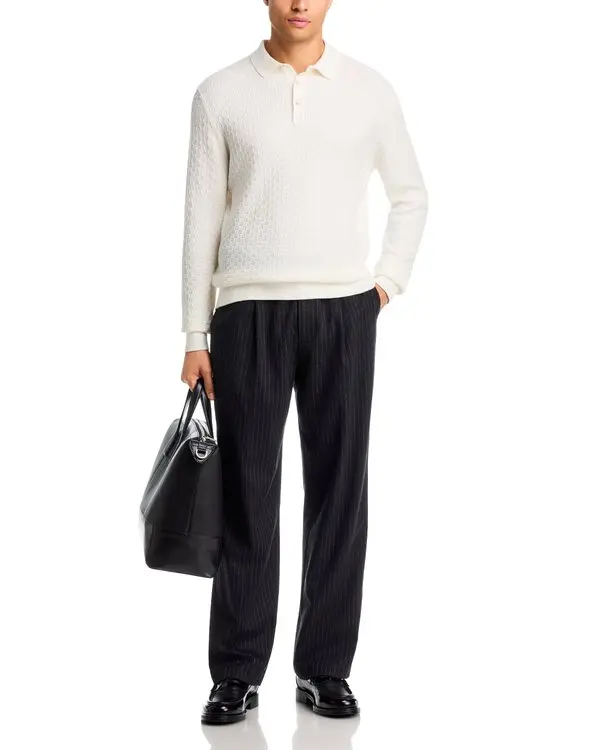 BOSS Luigi Knitwear Cotton Sweater - Open White