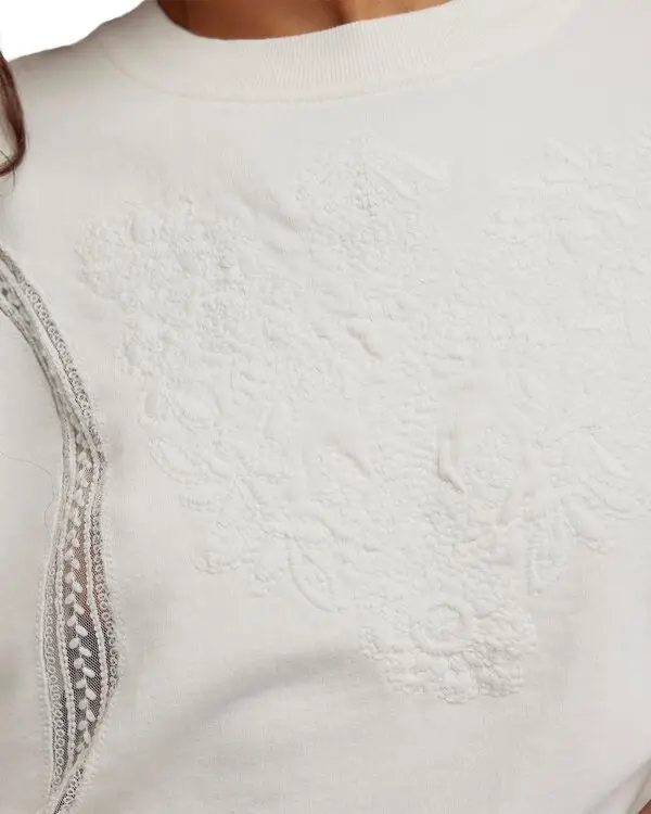 Free People Love Lace Crewneck Sweater