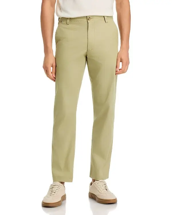 BOSS Kent Straight Fit Cotton Blend Pants - Beige
