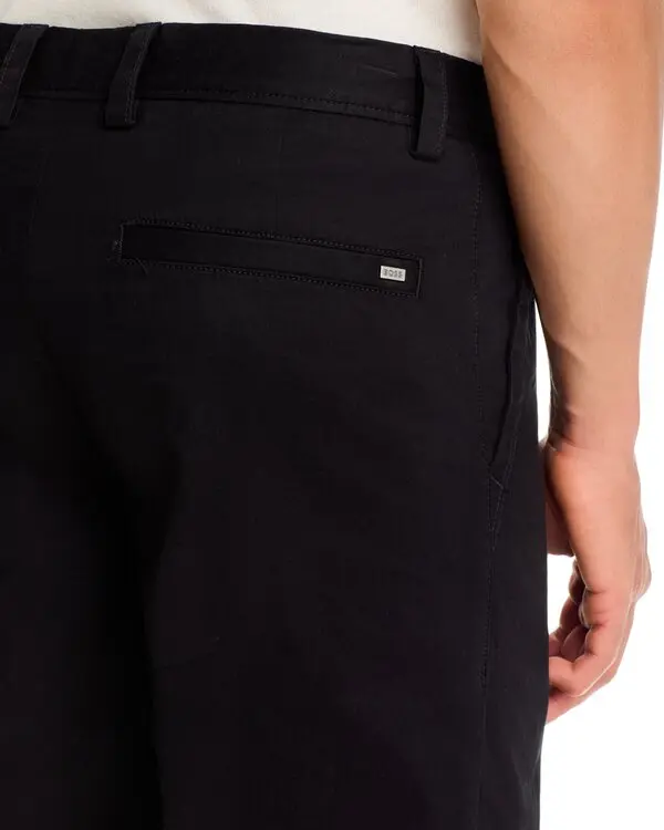 BOSS Kent Straight Fit Cotton Blend Pants - Black
