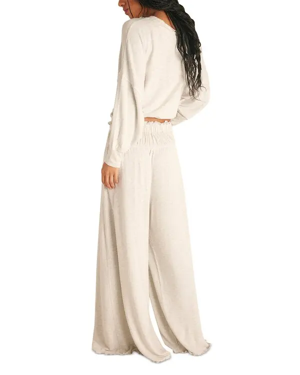 Free People Dream State Ultra Wide Leg Pants - Heather Grey