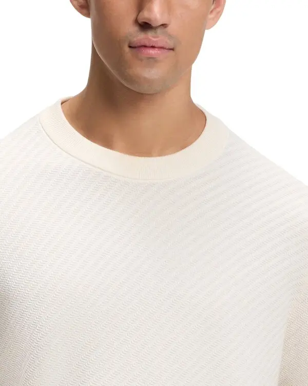 BOSS H-lofranco Cotton Crewneck Sweater - Open White