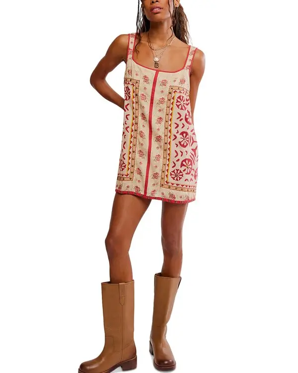 Free People Fleur Cotton Mini Shift Dress