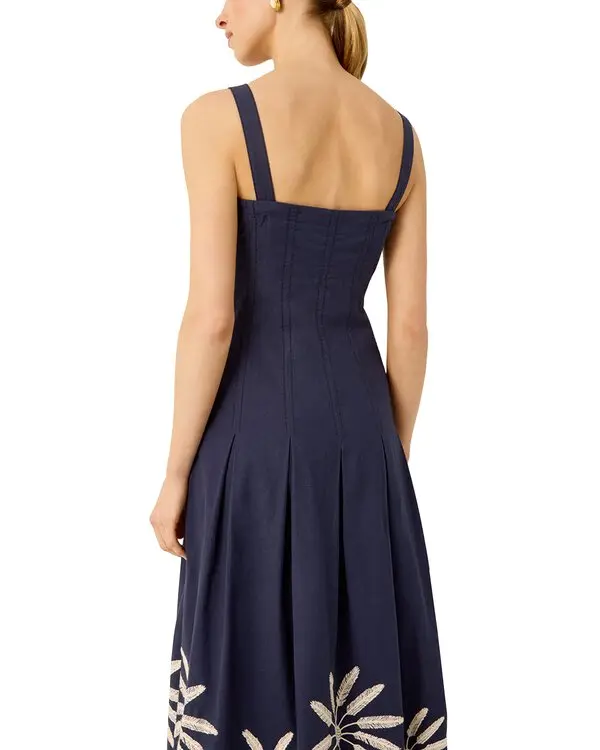 MARIE OLIVER Dixon Square Neck Midi Dress
