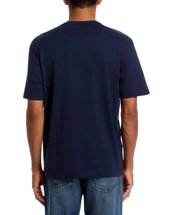 Hugo Durstee Cotton Floral Anchor Graphic Pocket T-shirt - Dark Blue