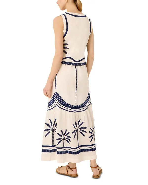 MARIE OLIVER Dania Cotton Linen Maxi Skirt